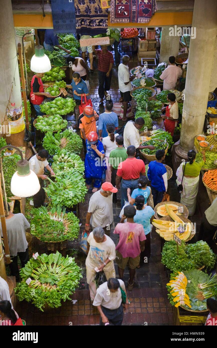 Mauritius, Port Louis, Central Market interior Stock Photo - Alamy