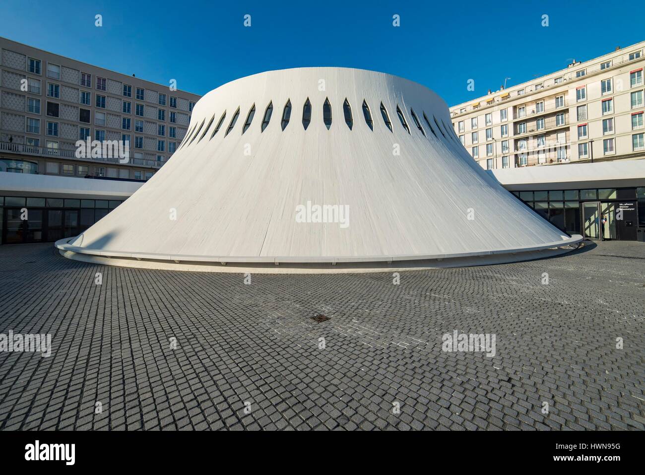 France, Normandy, Seine Maritime, Le Havre, the small Volcan, library ...