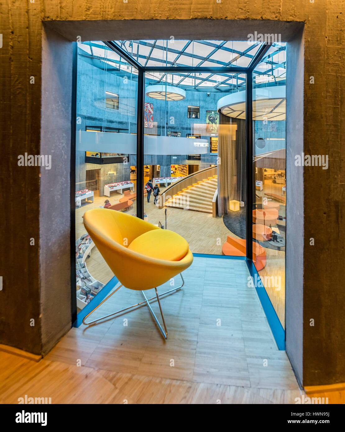 France, Normandy, Seine Maritime, Le Havre, the small Volcan, library ...