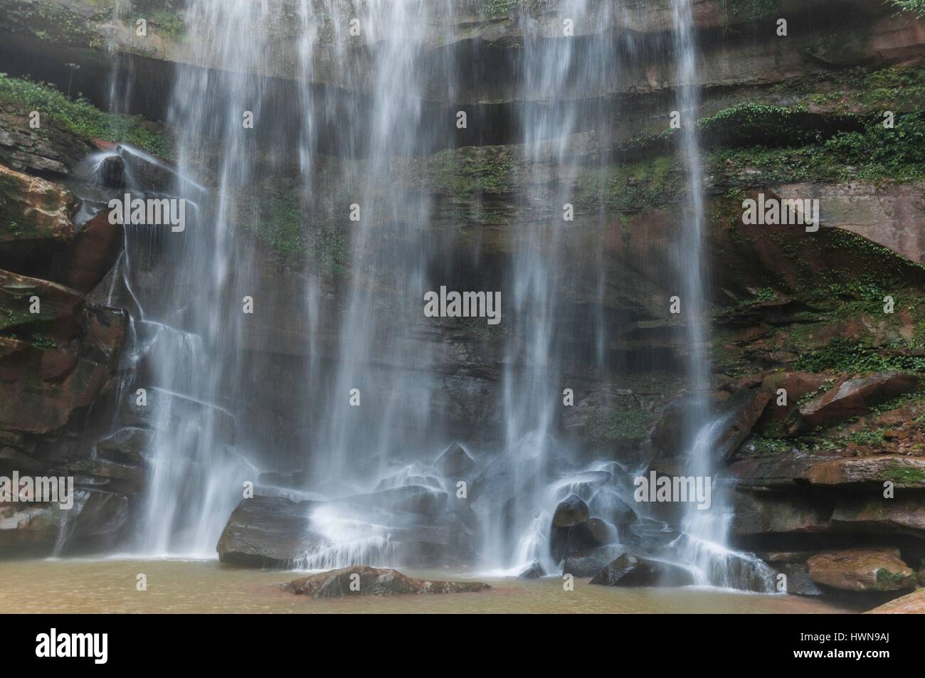 China, Guizhou, Chishui, Danxia National Geological Park Stock Photo ...