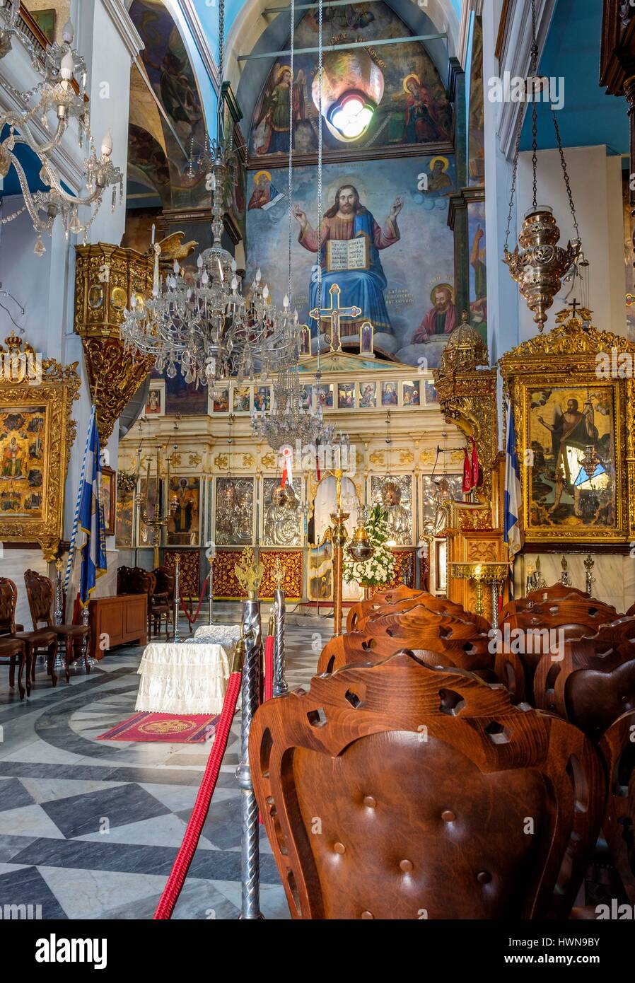 Greece, Crete, Chania, the old town, the Orthodox cathedral (1860 Stock ...