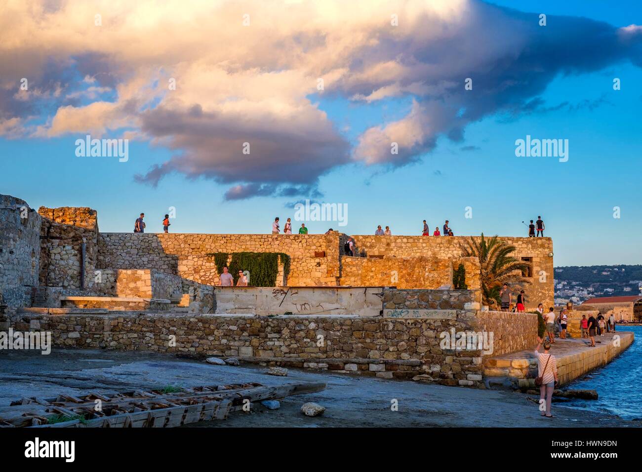 Greece, Crete, Chania, the old Venitian harbour Stock Photo - Alamy