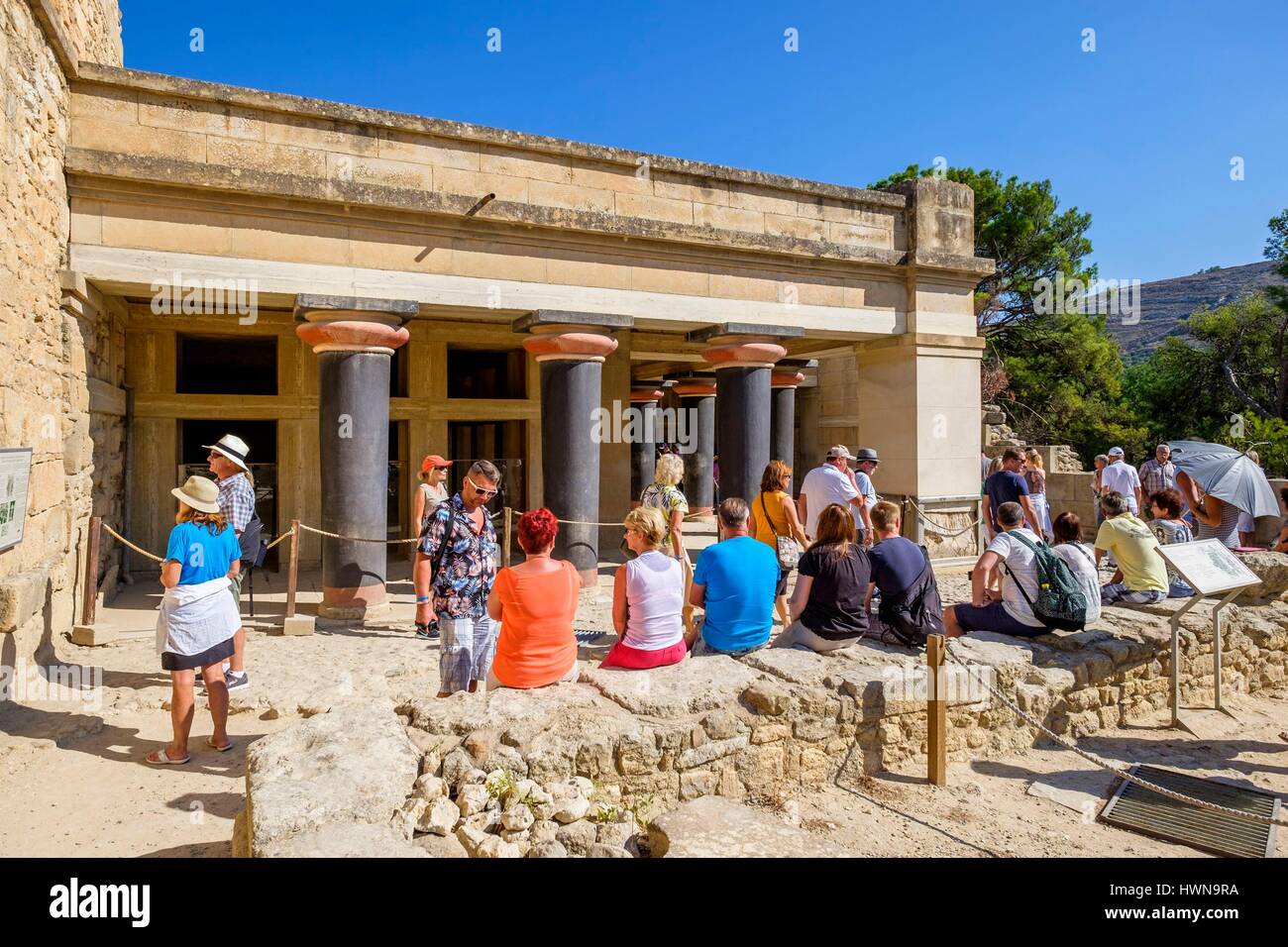 Greece, Crete, Heraklion, the archeological Minoan site of Knossos ...