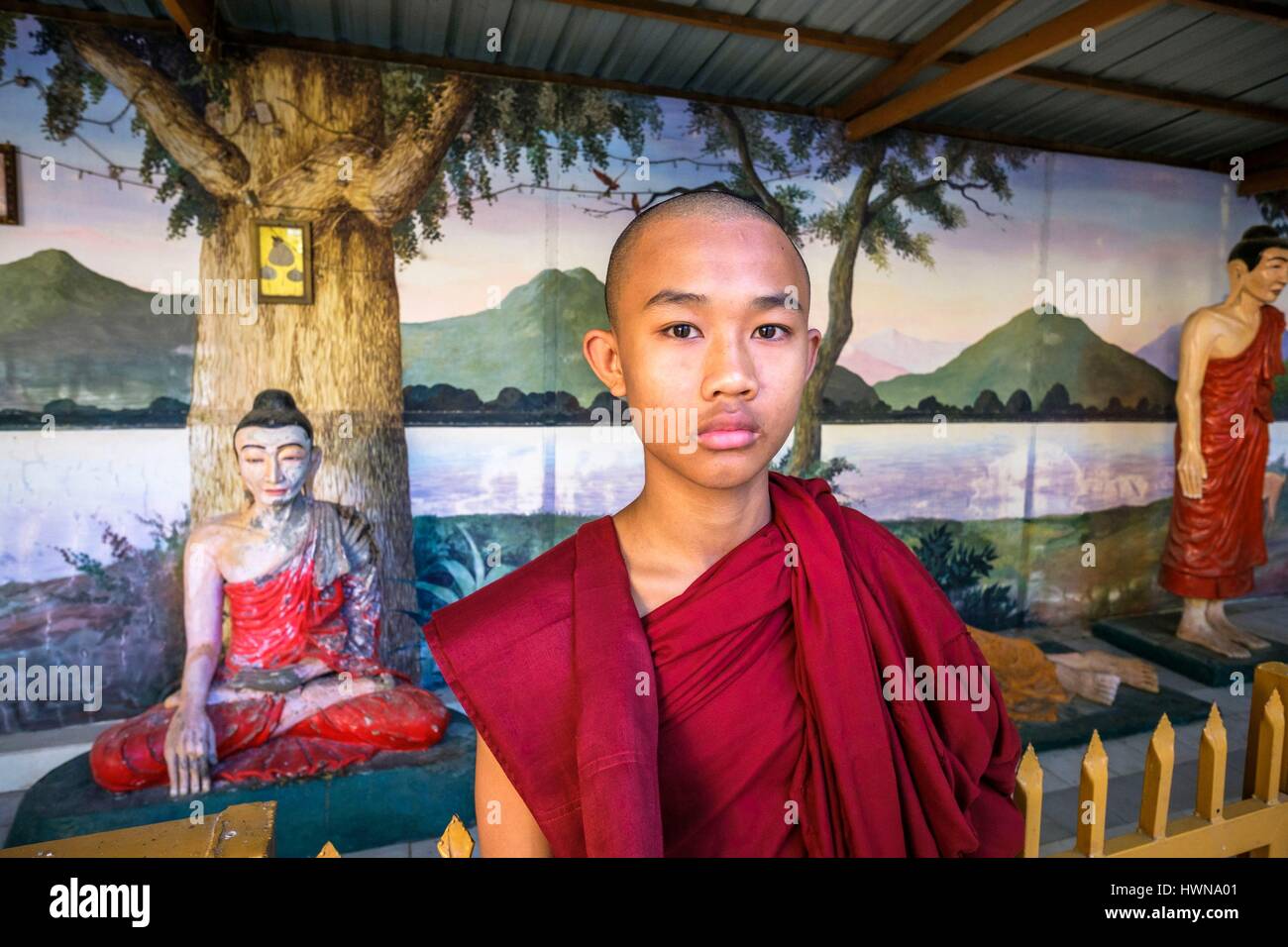 Myanmar (Burma), Mandalay region, Mandalay, Chanthar Gyee pagoda Stock ...