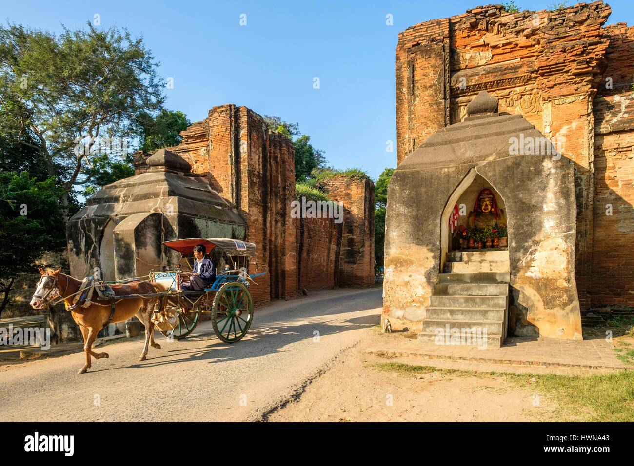 Myanmar (Burma), Mandalay region, Bagan Buddhist archaeological site ...