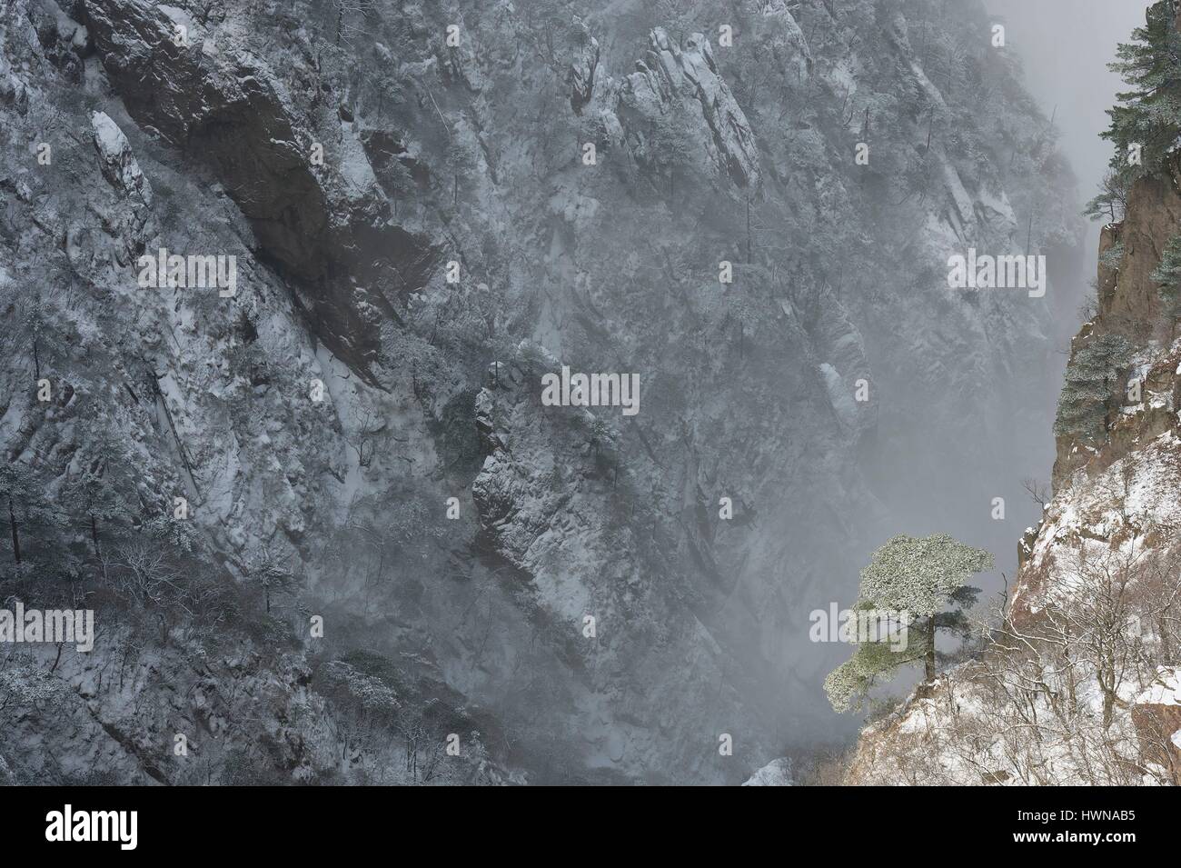 Flying rock huangshan mountain huangshan hi-res stock photography and ...