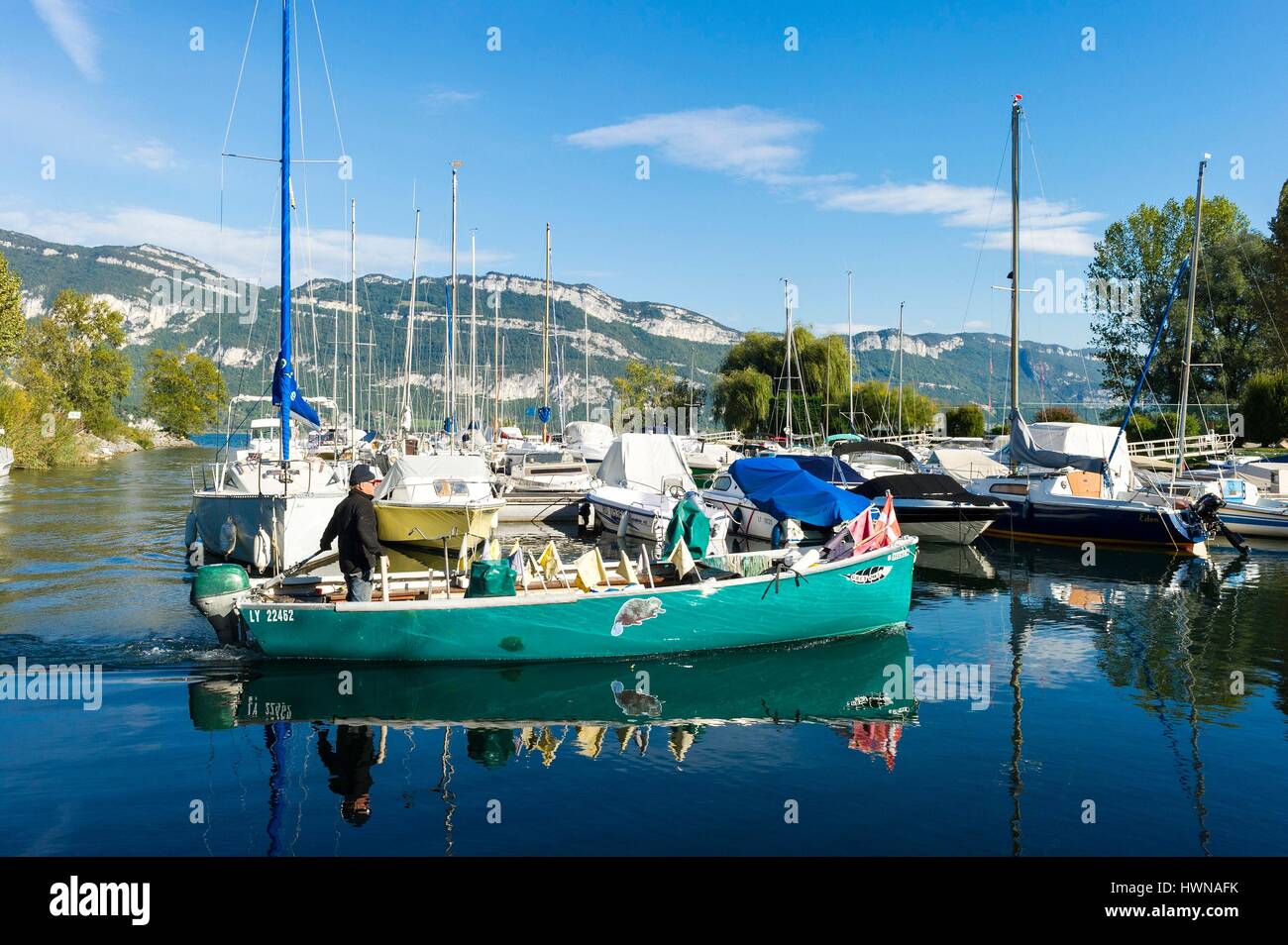 France, Savoie, Aix-les-Bains, the port of Conjoux Stock Photo - Alamy