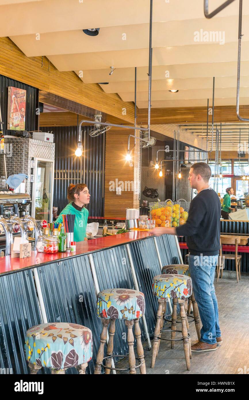 Belgium, Brussels, Rue Antoine Dansaert, cafe Walvis Stock Photo - Alamy