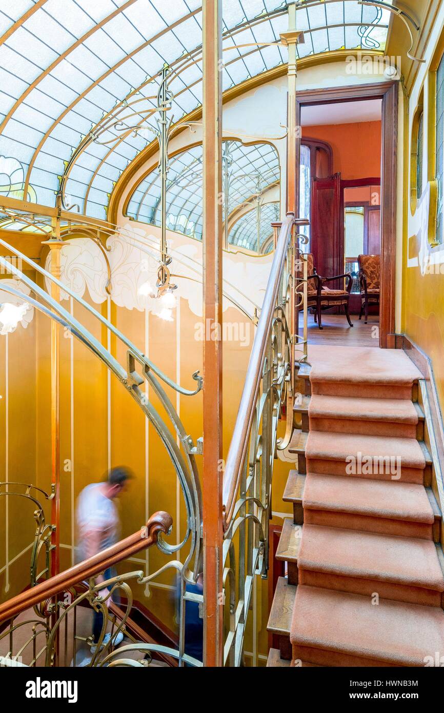 Belgium, Brussels, Saint Gilles district, Rue des Sables, Horta museum ...