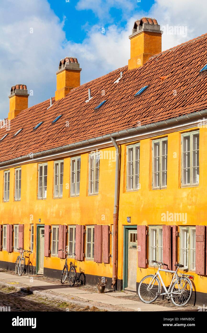 Denmark, Zealand, Copenhagen, Nyboder, historical district built in the ...