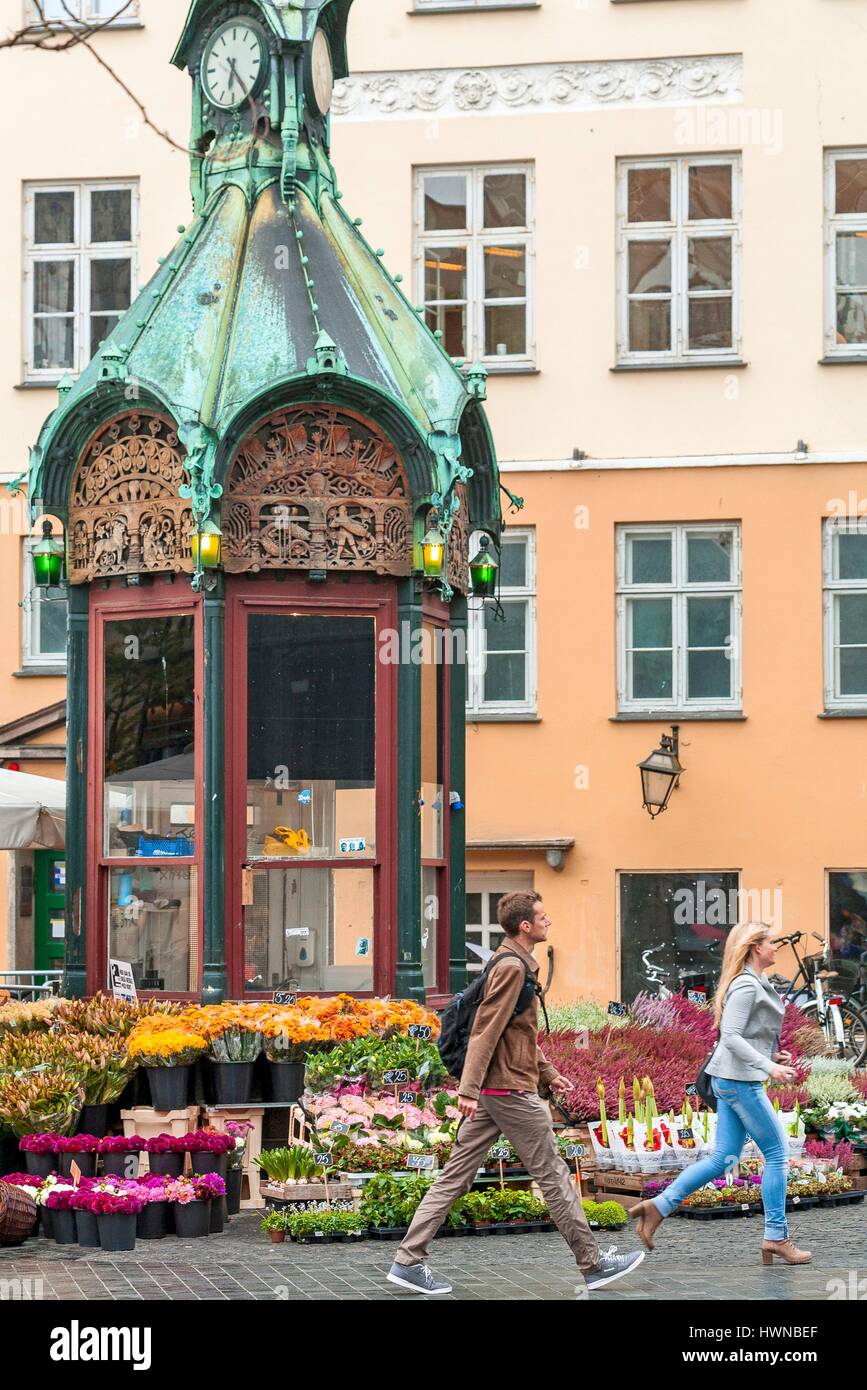 Denmark, Zealand, Copenhagen, Kultorvet, former telephone booth of the ...