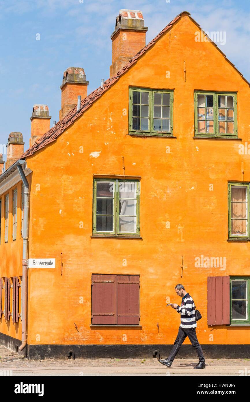 Denmark, Zealand, Copenhagen, Nyboder, historical district built in the ...