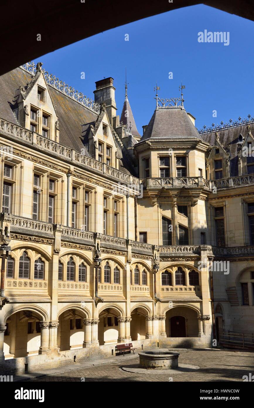 France, Oise, Pierrefonds, Castle built in the 14th century by Louis of ...