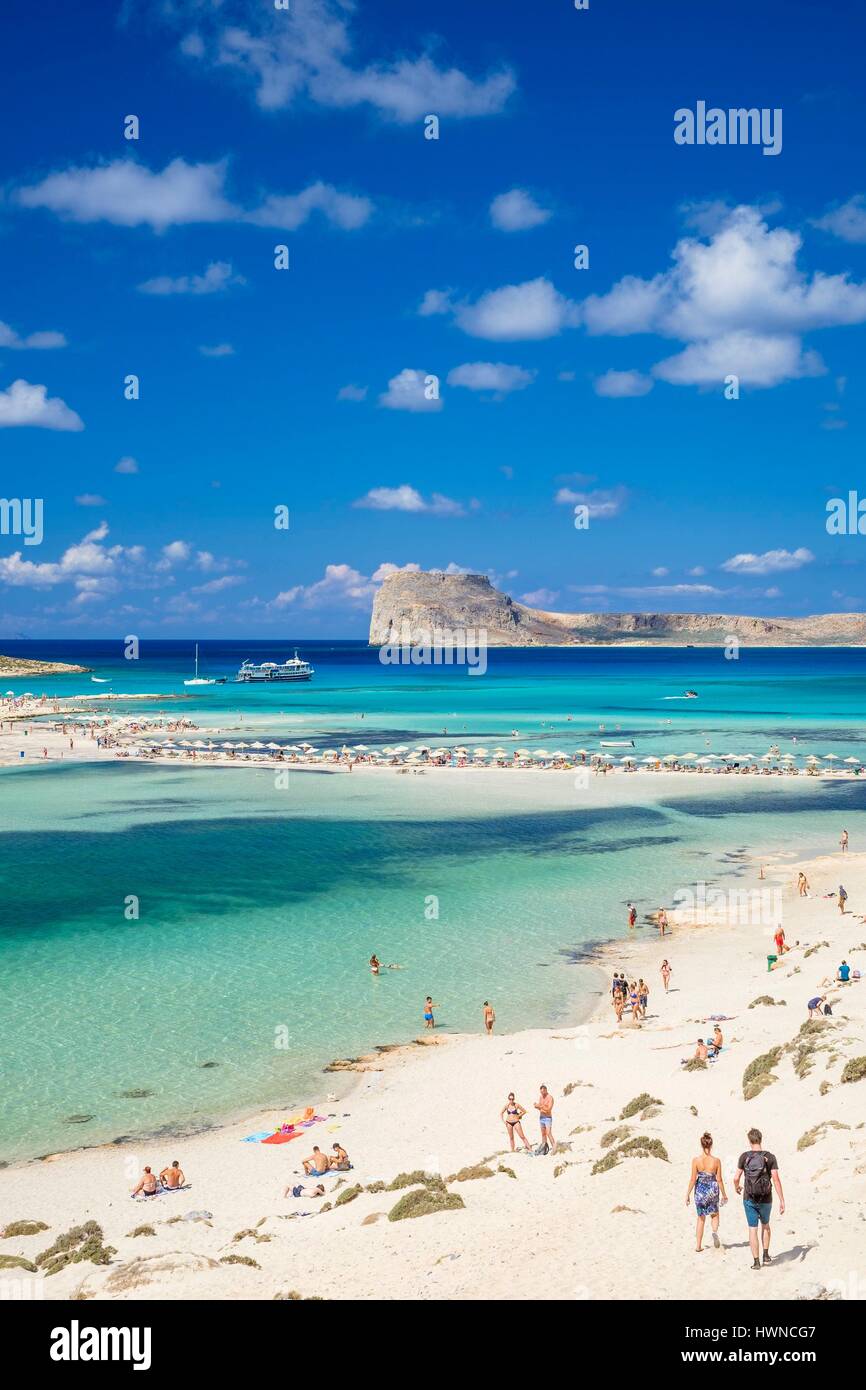 Greece, Crete, Gramvoussa peninsula, Balos lagoon Stock Photo - Alamy
