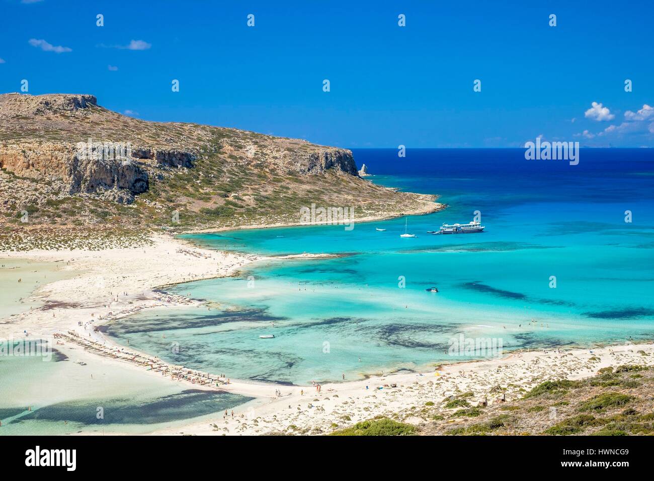 Greece, Crete, Gramvoussa peninsula, Balos lagoon Stock Photo - Alamy