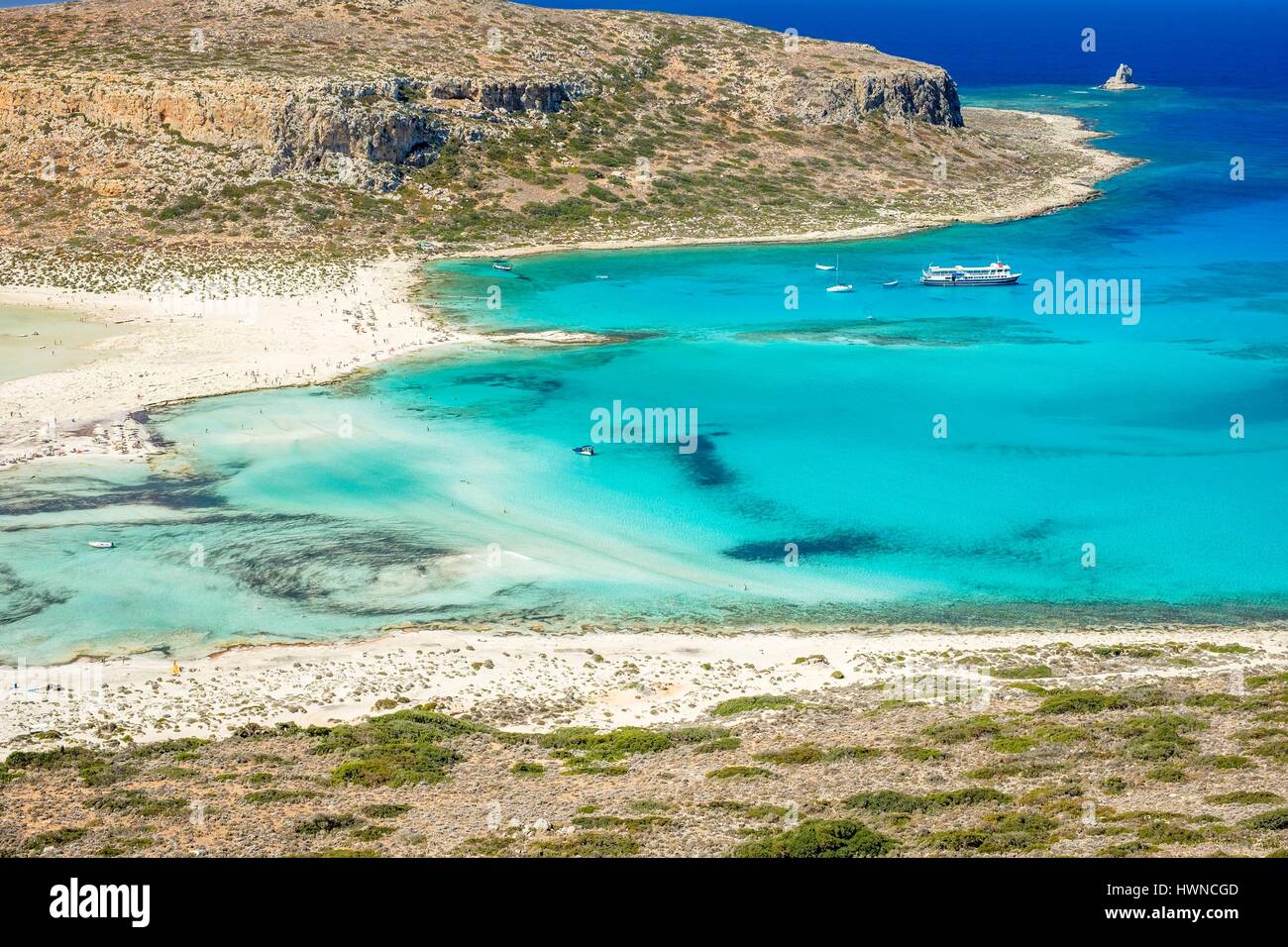 Crete gramvoussa boat hi-res stock photography and images - Alamy