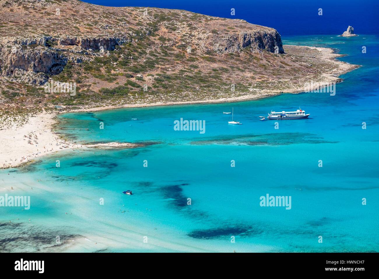 Crete gramvoussa boat hi-res stock photography and images - Alamy