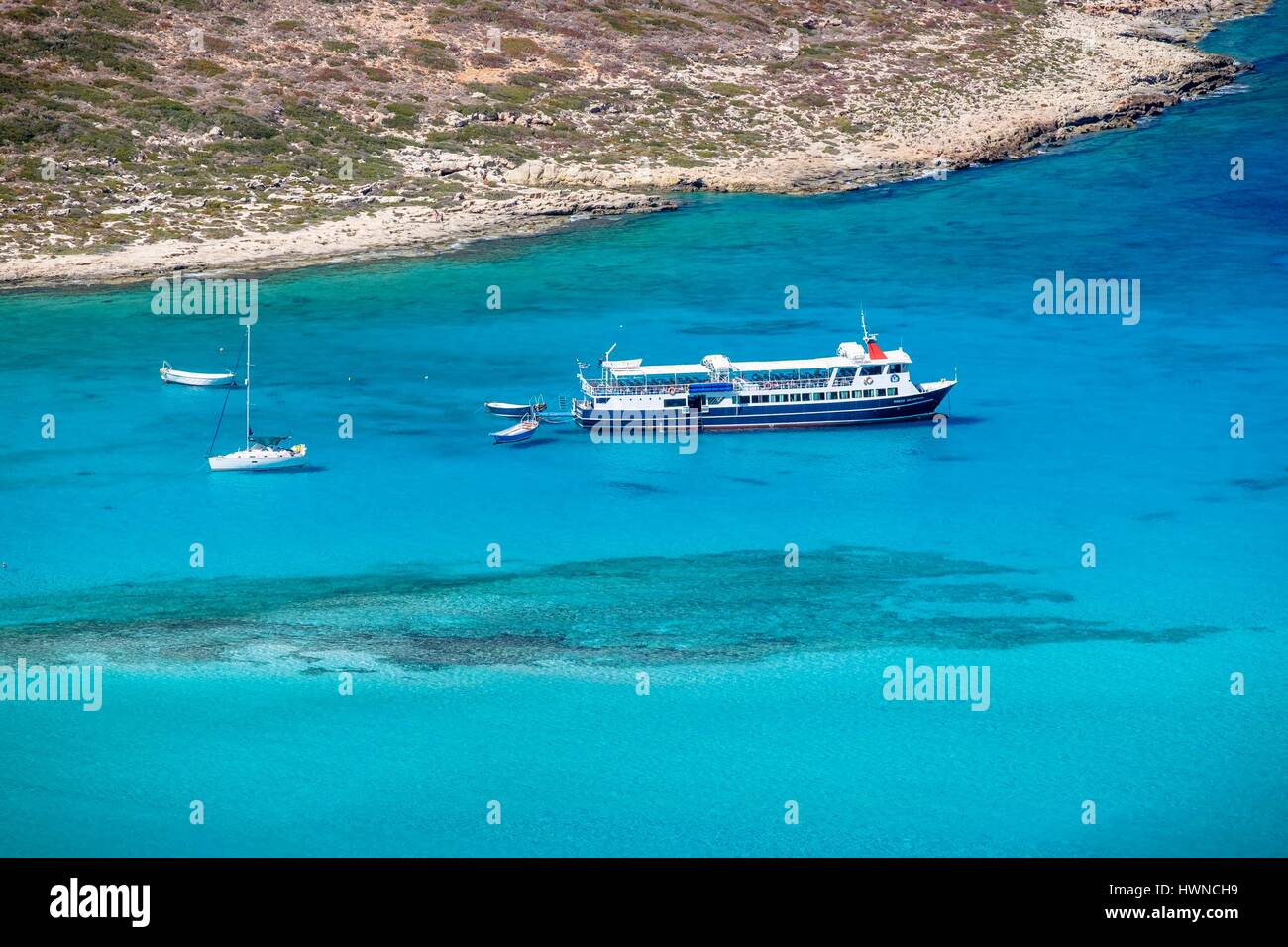 Greece, Crete, Gramvoussa peninsula, Balos lagoon Stock Photo - Alamy