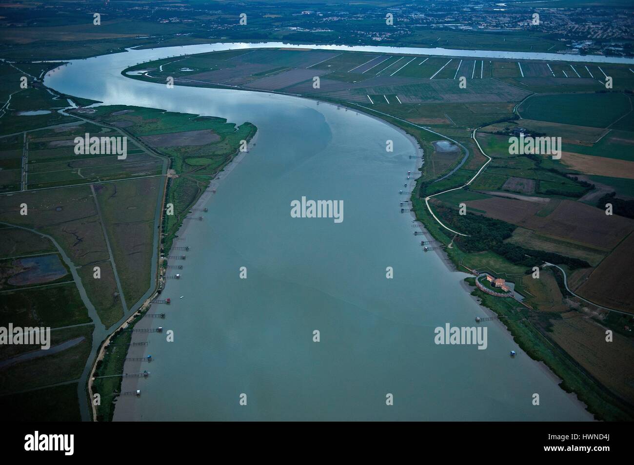 France, Charente Maritime, mouth of the Charente (aerial view Stock ...