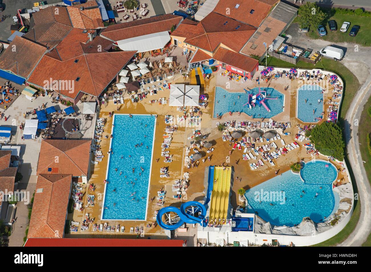 France, Charente Maritime, Les Charmettes, open air village, Les Mathes ...