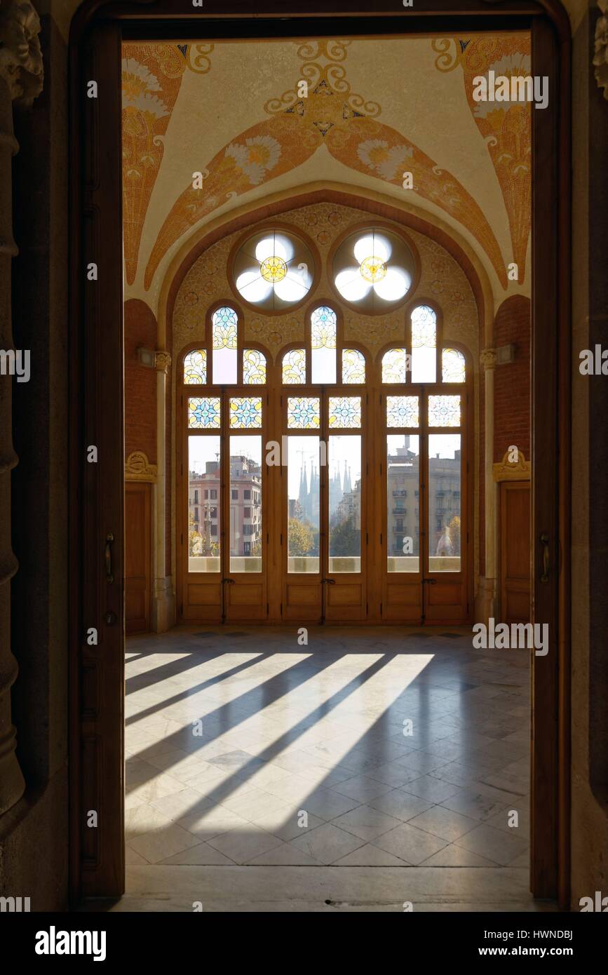 Spain, Catalonia, Barcelona, El Guinardo District, Hospital de la Santa ...