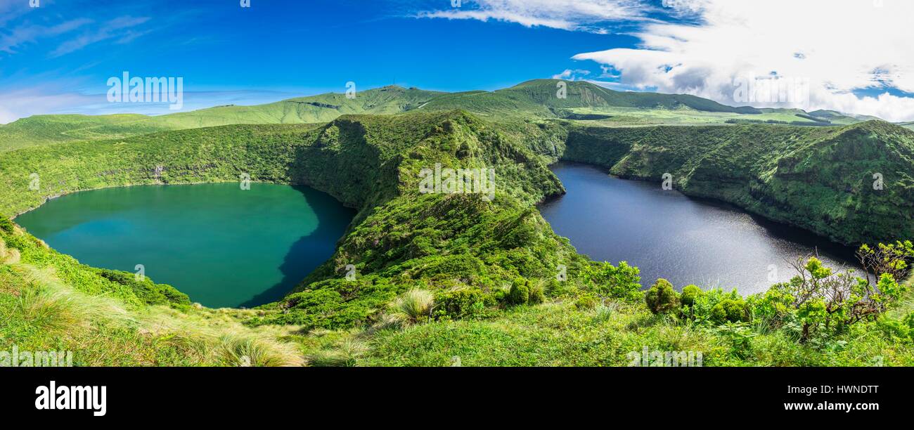 Portugal, Azores archipelago, Flores island, Morro Alto and Pico do Sé ...