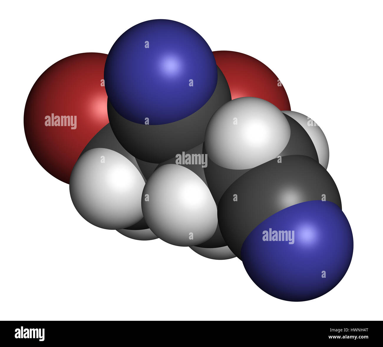 Methyldibromo glutaronitrile preservative molecule. Common allergen ...