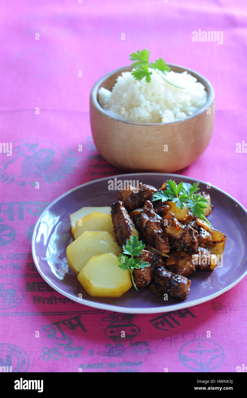 Porc Vindaloo de Madras Stock Photo - Alamy