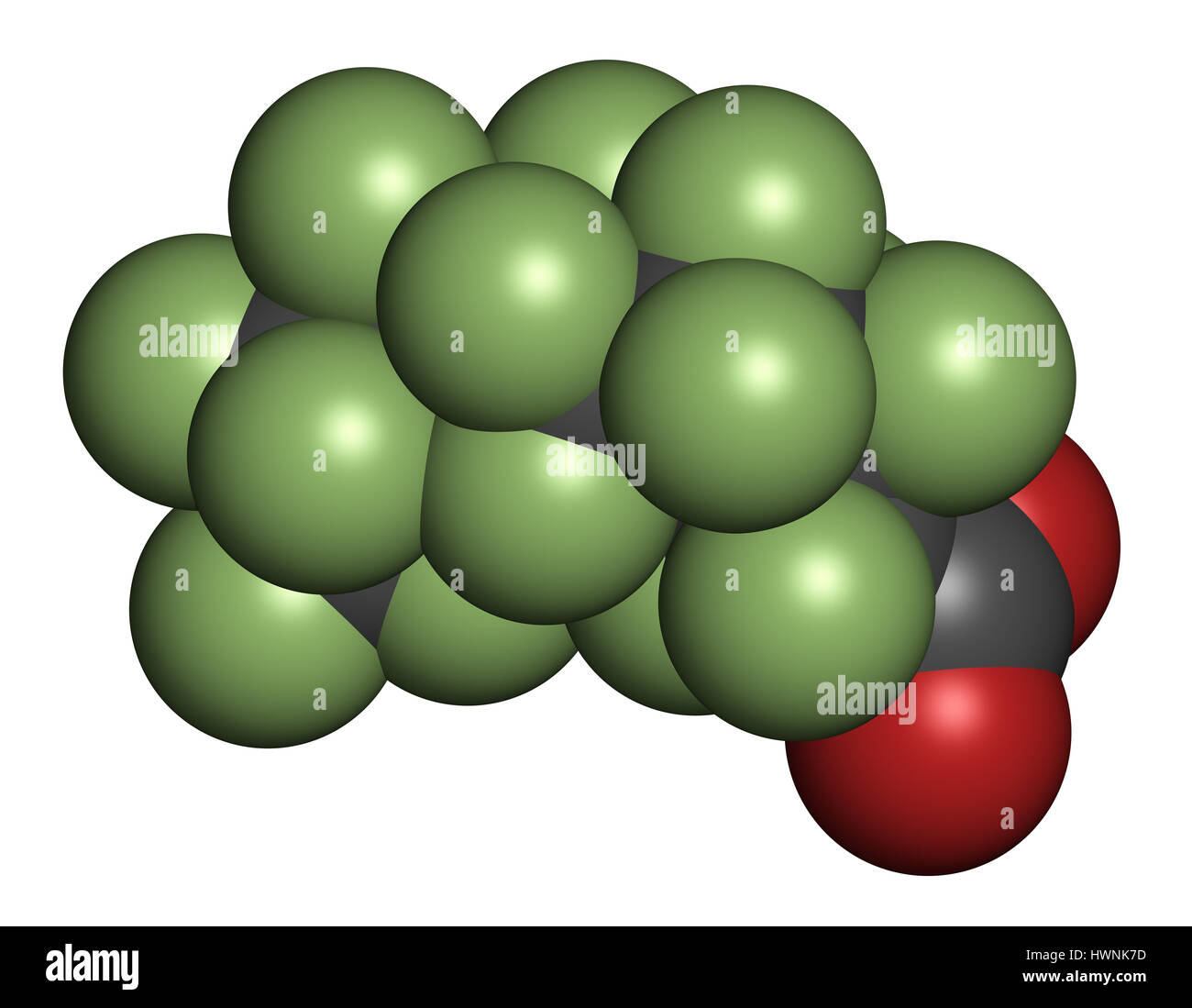 Perfluorononanoic acid molecule hi-res stock photography and images - Alamy