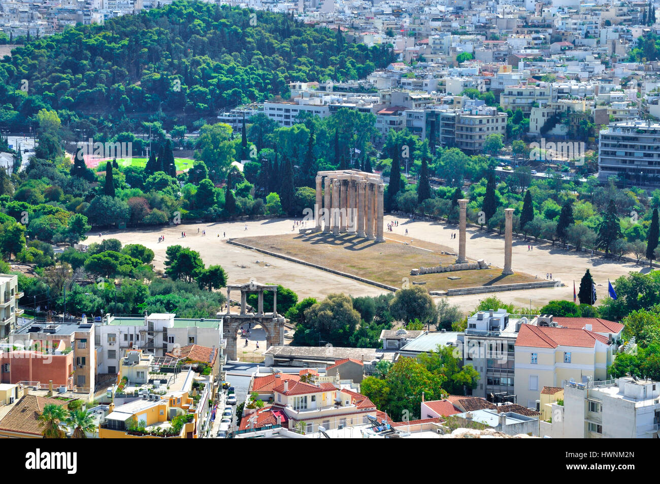 Temple of Zeus in Athens Greece built in honor of the god Zeus Olympus ...