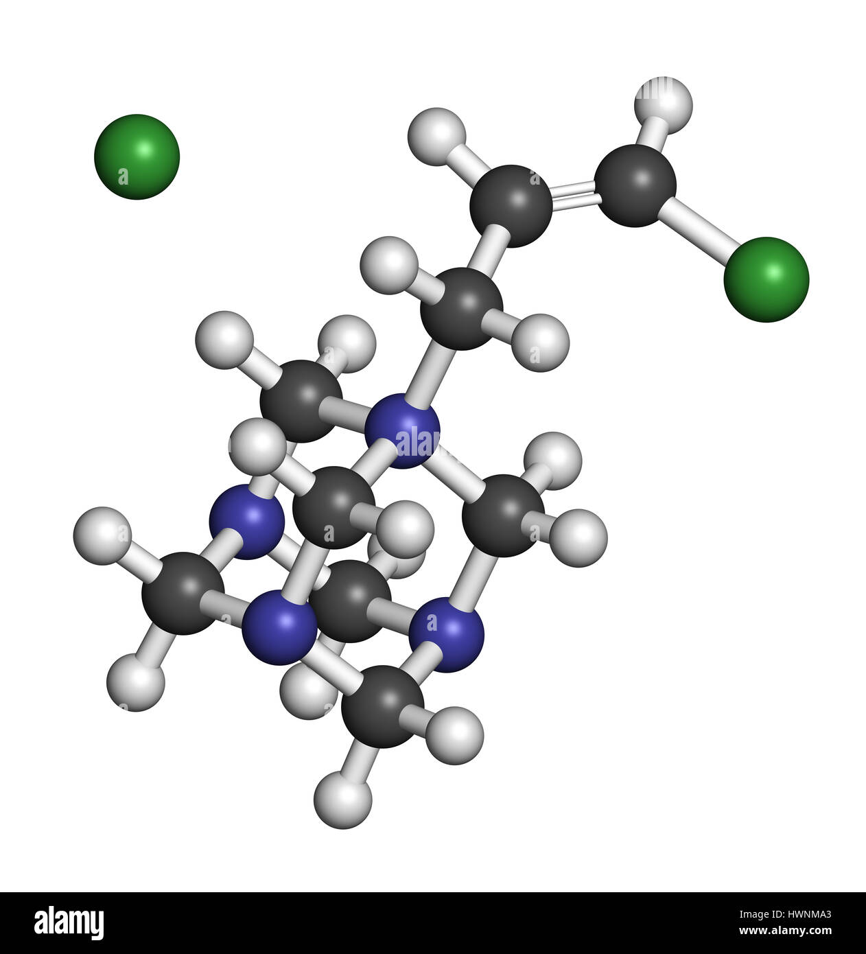 Quaternium-15 surfactant and preservative molecule (formaldehyde ...