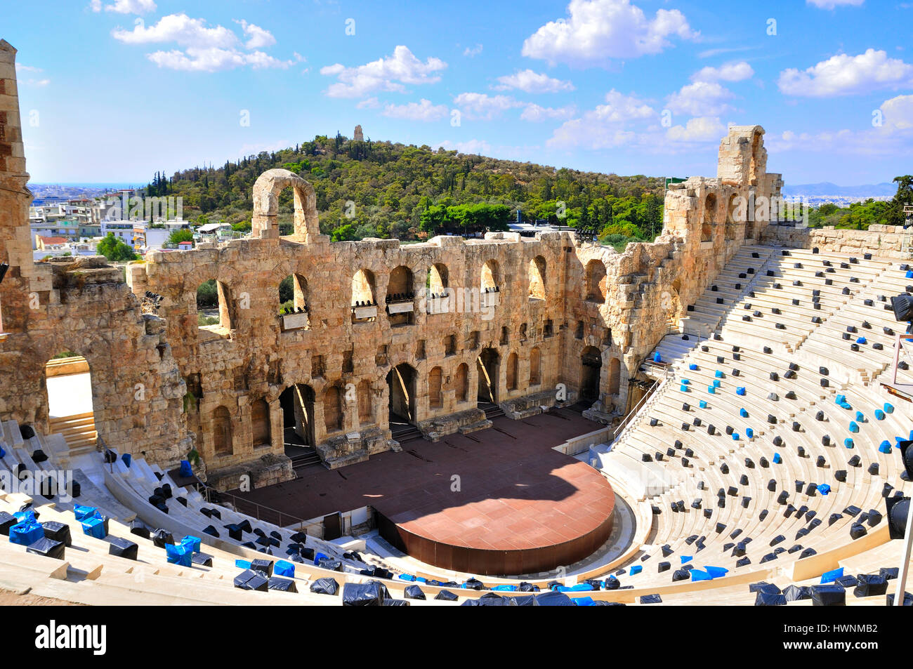 Ruins of the amphitheater of the acropolis of athens Stock Photo - Alamy