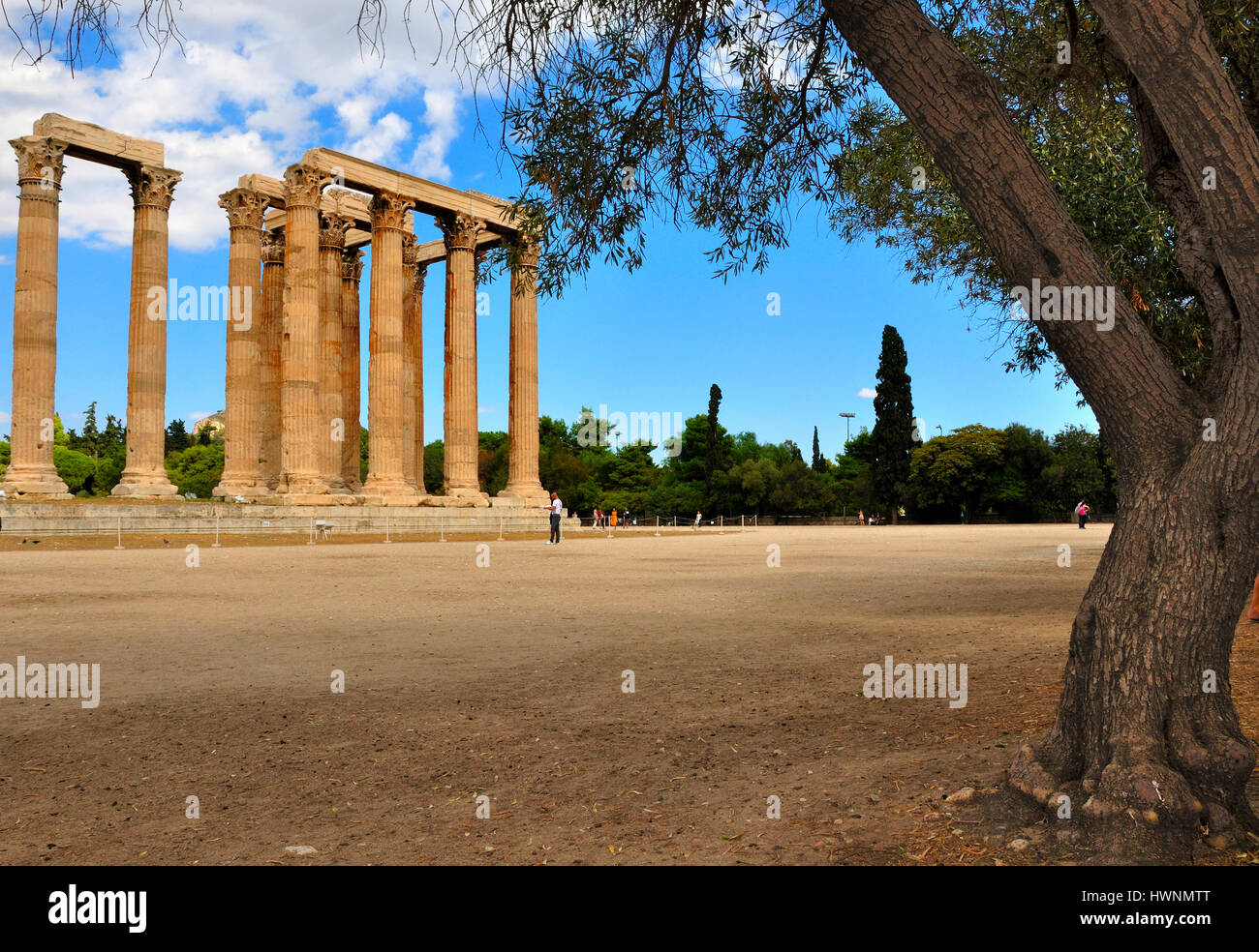Temple of Zeus in Athens Greece built in honor of the god Zeus Olympus ...