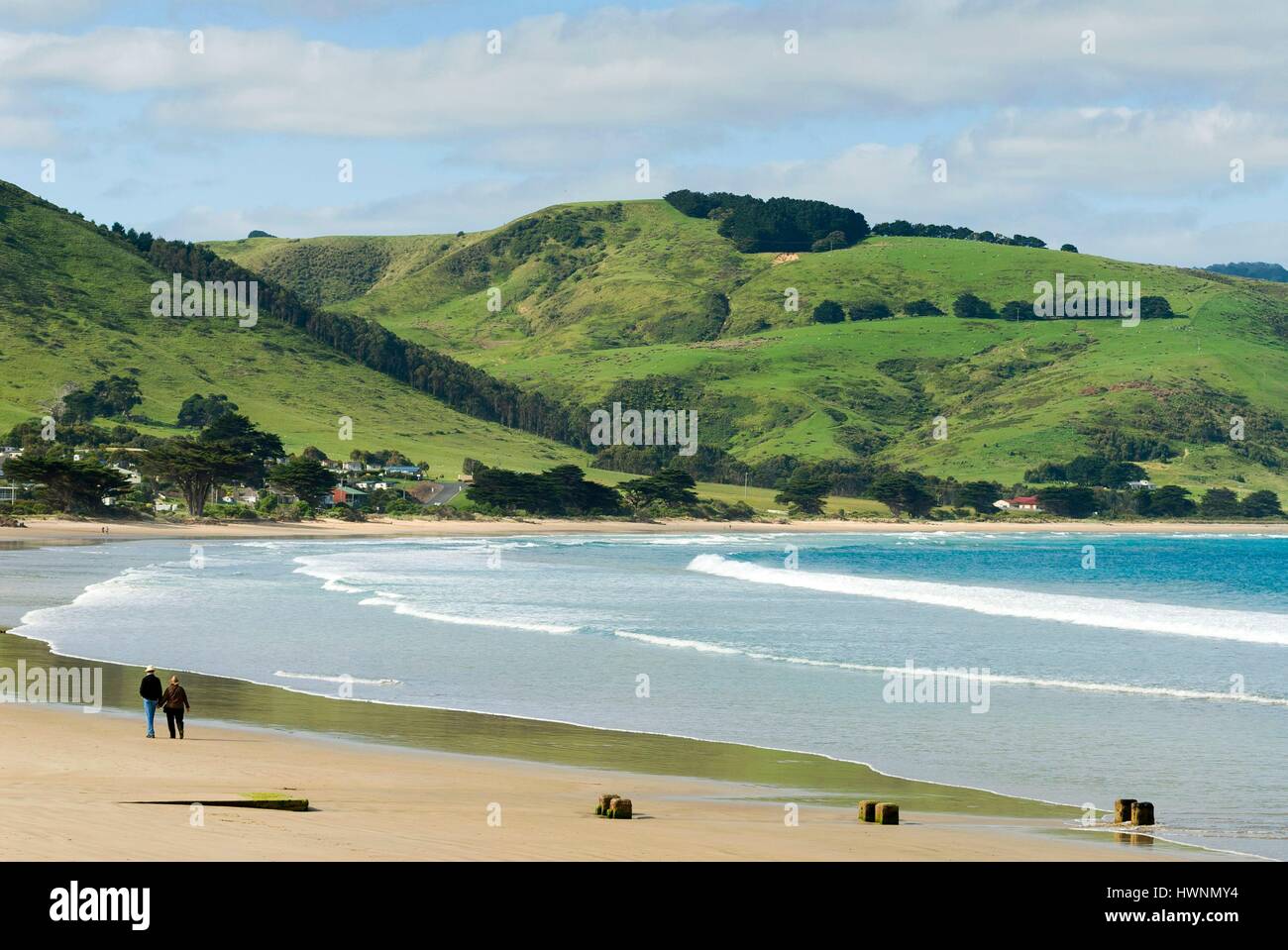 Australia, Victoria, Torquay, walkers on the beach Stock Photo - Alamy