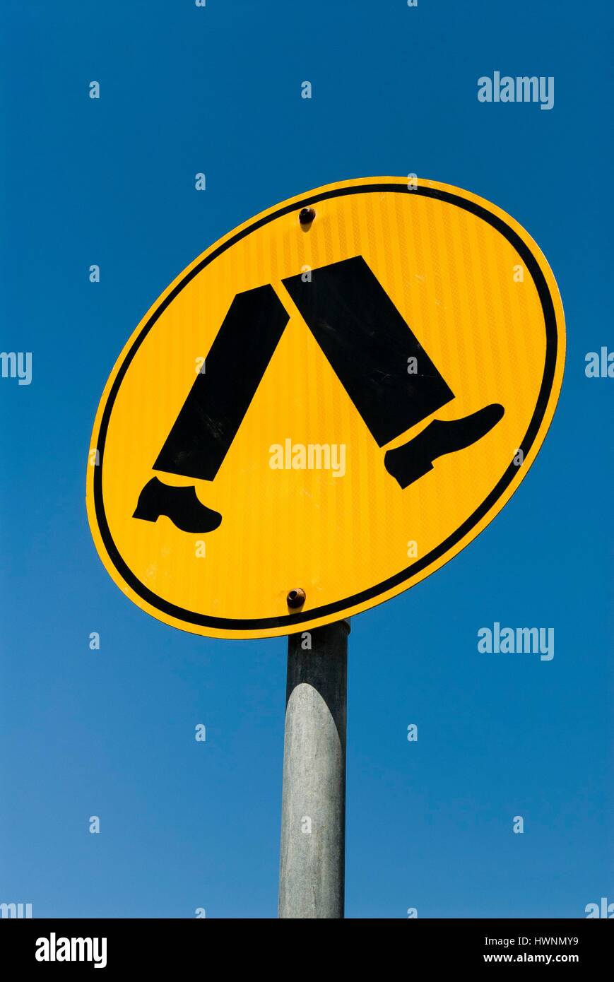 Australia, Victoria, Torquay, pedestrian priority sign Stock Photo - Alamy