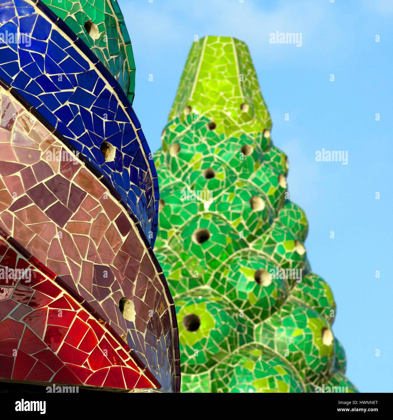 Spain, Catalonia, Barcelona, Palau Guell, Guell Palace by Antoni Gaudi ...