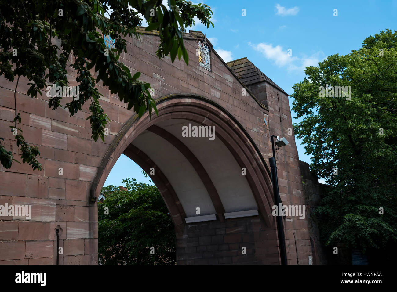 Bridge in the Roman walls in Chester is the County City of Cheshire ...