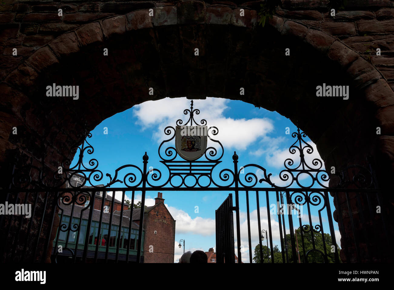 Bridge in the Roman walls in Chester is the County City of Cheshire ...