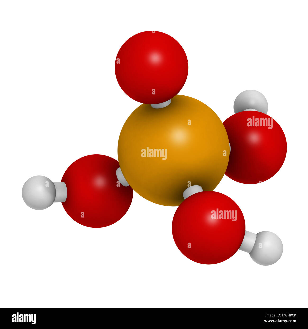 Phosphoric acid mineral acid molecule. Used in fertilizer production ...