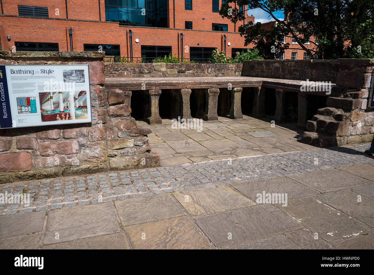 Roman Garden in Chester is the County City of Cheshire England, It has ...
