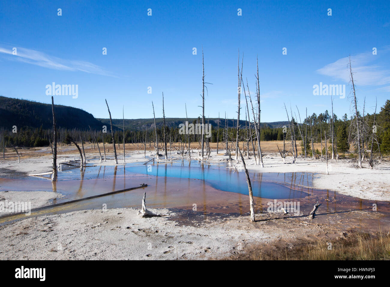 Opalescent Pool in the Black Sand Basin at Yellowstone National Park ...