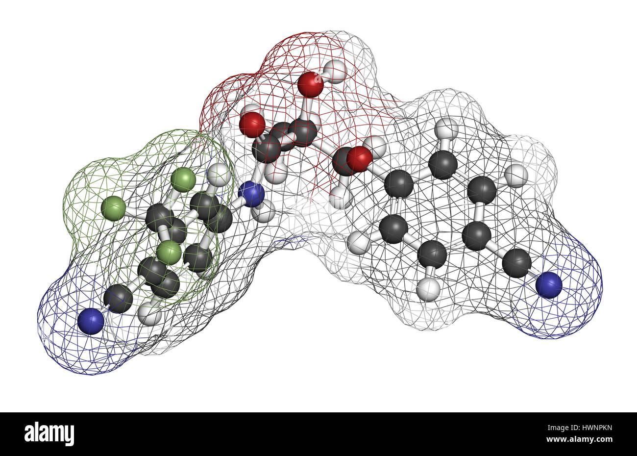 Enobosarm drug molecule. Selective androgen receptor modulator (SARM ...