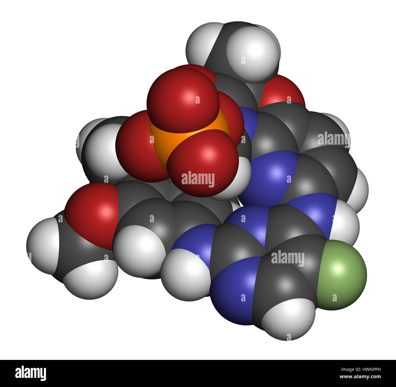Fostamatinib rheumatoid arthritis drug molecule (Syk inhibitor). 3D ...