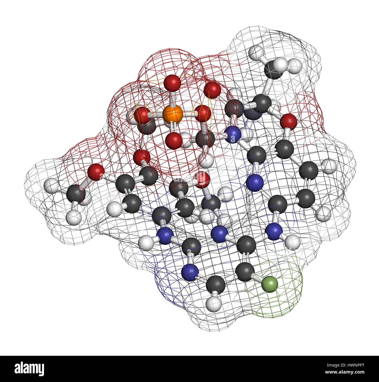 Fostamatinib rheumatoid arthritis drug molecule (Syk inhibitor). 3D ...