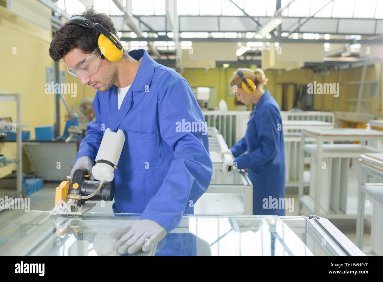 glass production factory Stock Photo - Alamy