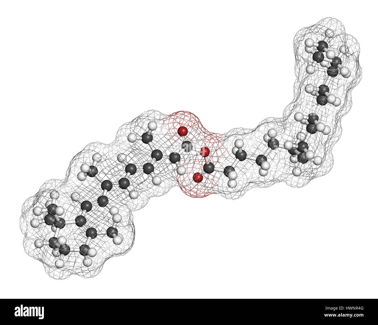 Retinyl palmitate vitamin supplement molecule. Ester of vitamin A ...