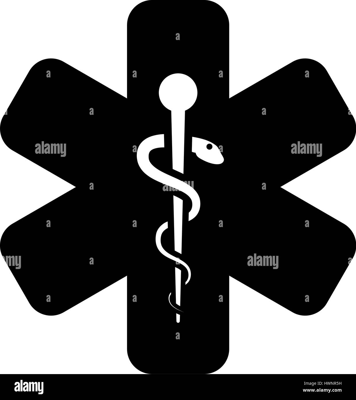 Star of Life Icon. Flat Design Stock Vector Image & Art - Alamy