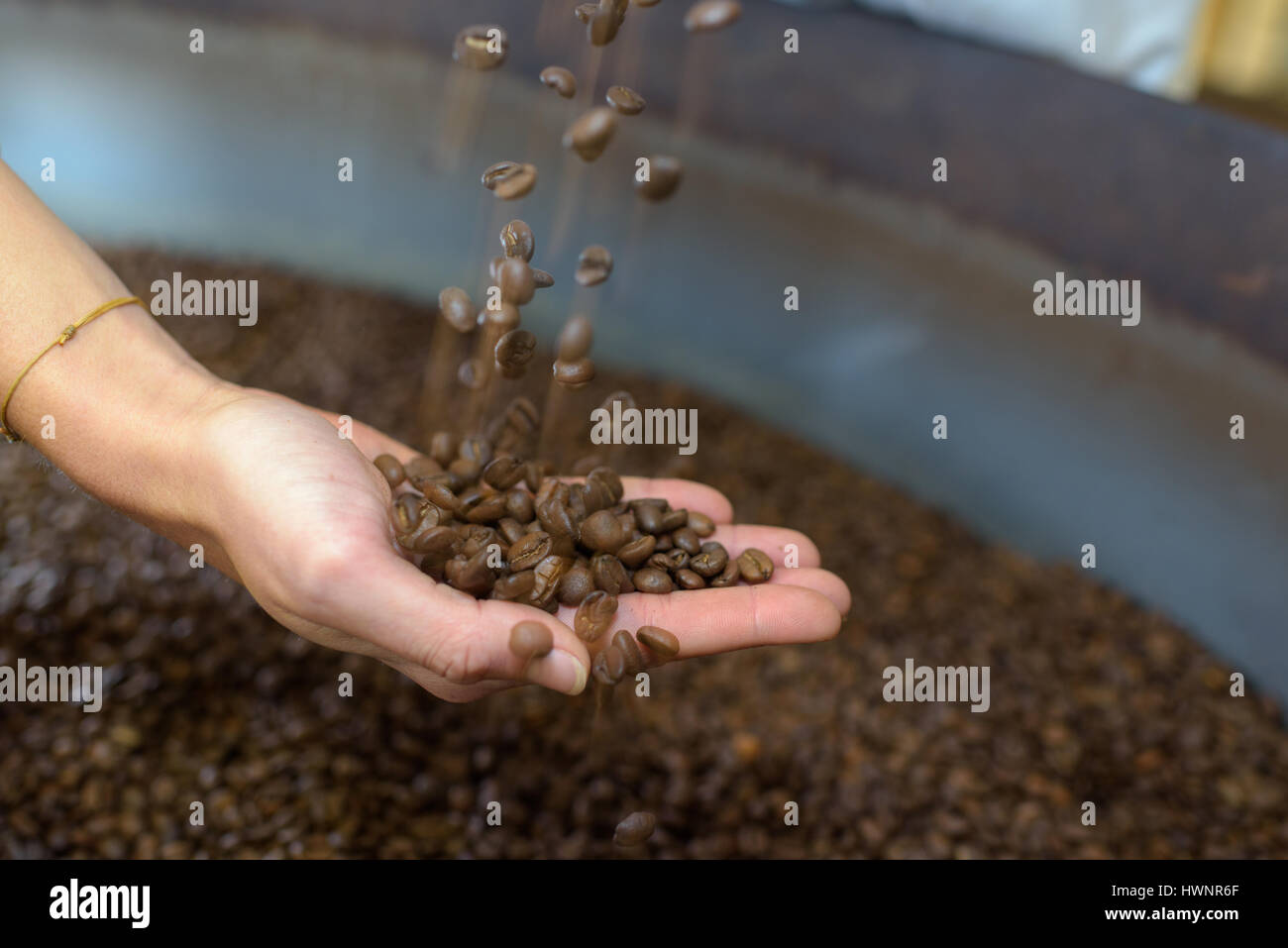 fresh roasted coffee beans Stock Photo - Alamy