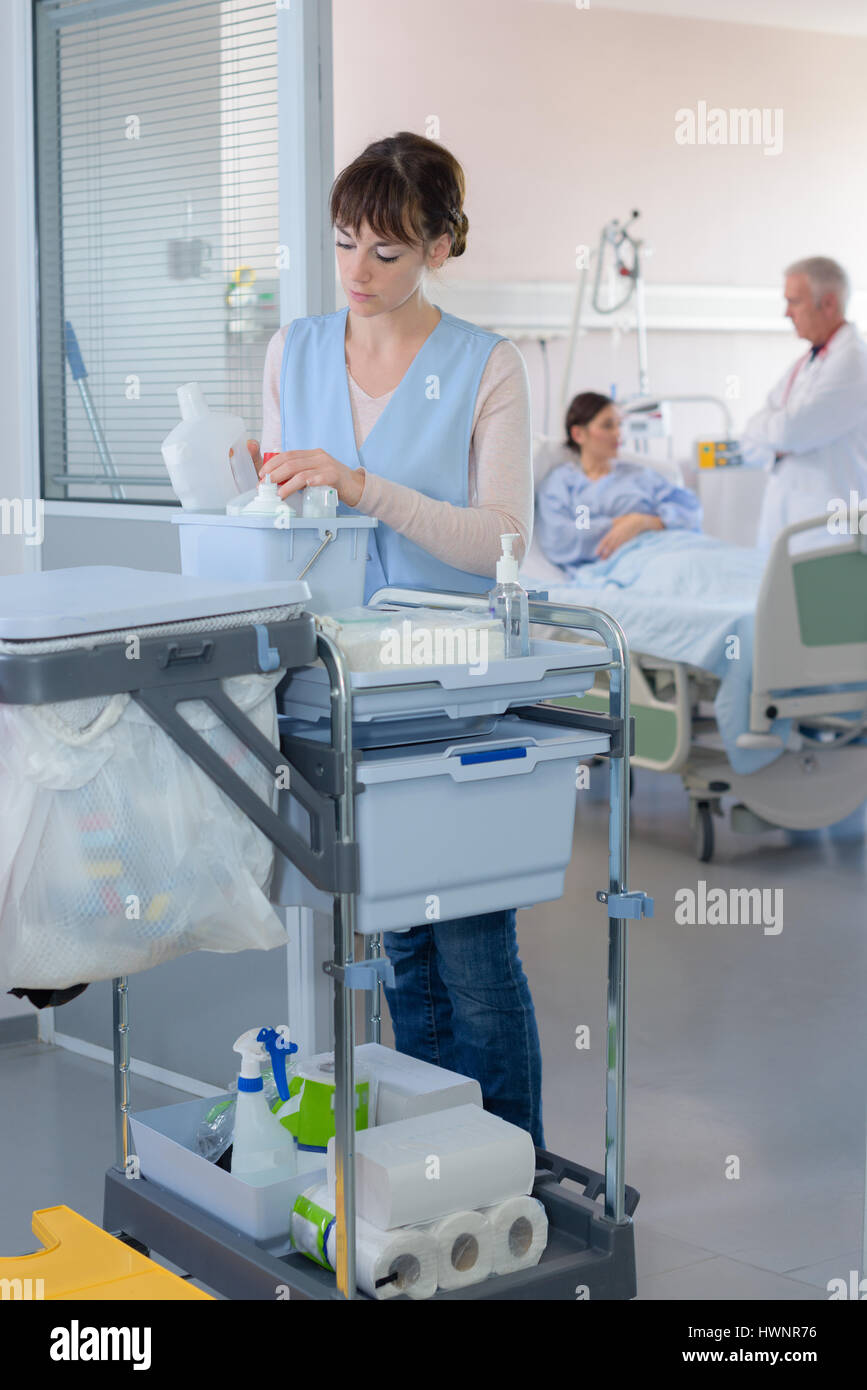 daily room cleaning Stock Photo - Alamy