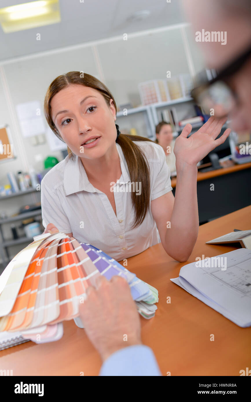 Beautiful female painter showing hi-res stock photography and images ...